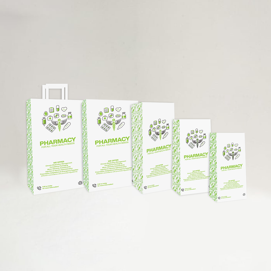 Large Green Pharmacy Bag (12 lbs) - Pharmvials